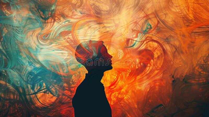 Symbolic View of ADHD Cognitive Overload and Constant Mind Noise Stock ...