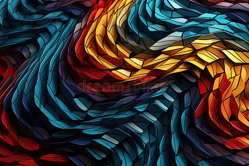 Symbolic Woven Patterns on an Abstract Surface Stock Illustration ...