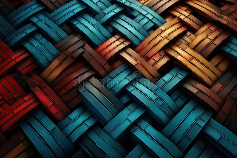 Symbolic Woven Patterns on an Abstract Surface Stock Illustration ...