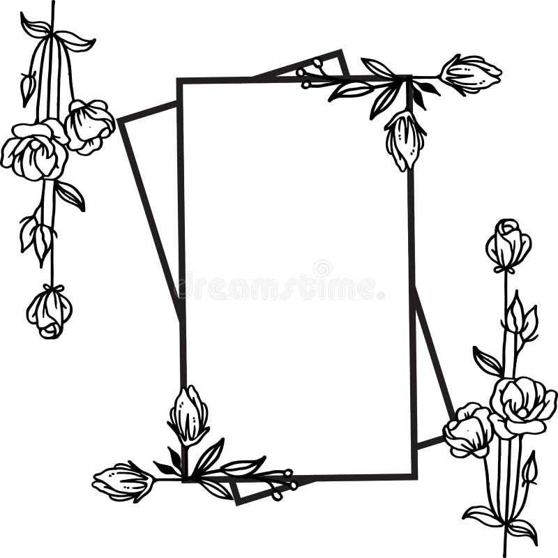Symbolical Flower Frame with Abstract Backdrop. Vector Stock Vector ...