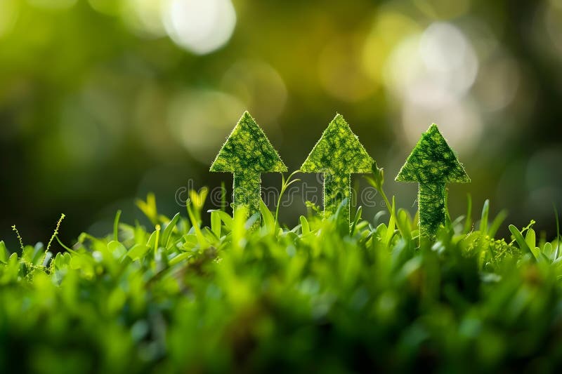 Symbolism of Green Grass Arrows in Eco-friendly Progress and ...
