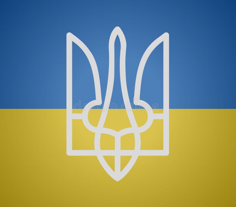 Symbolism of Ukraine. I am Ukrainian. Ukrainian Flag and Coat of Arms ...