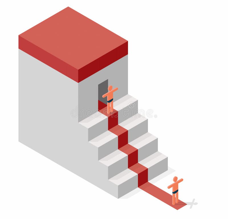 Symbolism of Welcome or Defense. Stylized Human Figures Communicate ...