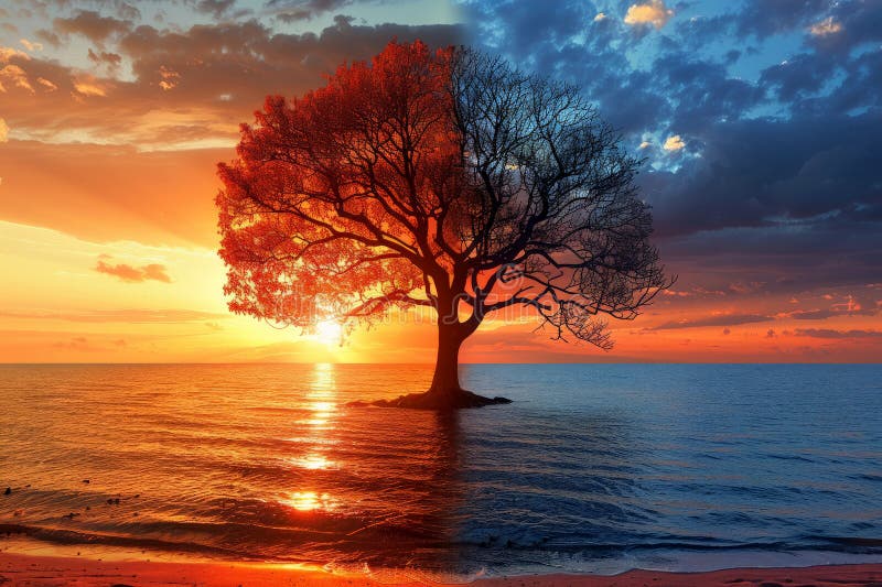 Symbolizing Equilibrium, Depicting the Harmony between Day and Night ...