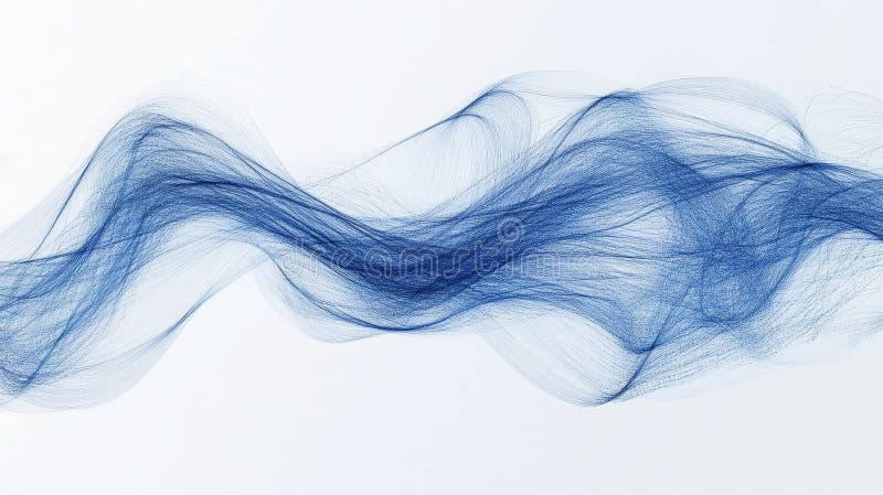 Abstract Blue Wave Flow Symbolizing Flow Movement Energy Fluidity and ...