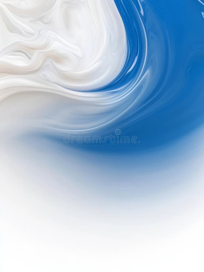 Abstract Blue and White Swirling Fluid Design Symbolizing Fluidity ...