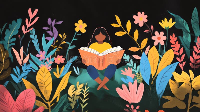 Symbolizing the Joy and Peace of Reading, a Person Reading a Book ...