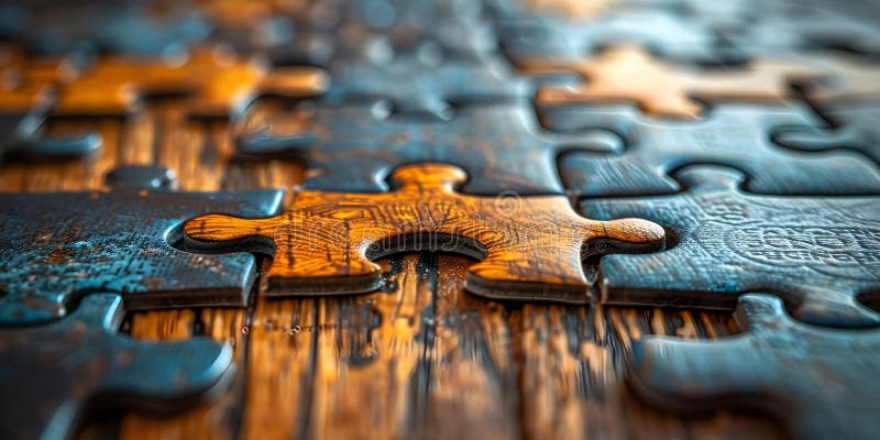 Symbolizing Ongoing Growth in Skills and Knowledge: Closeup of a Puzzle ...