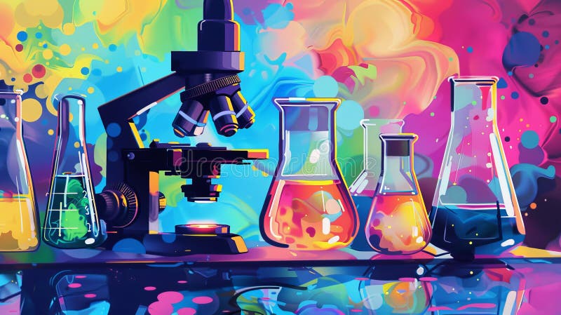 Symbolizing Science and Discovery in Chemistry with a Vibrant Cartoon ...