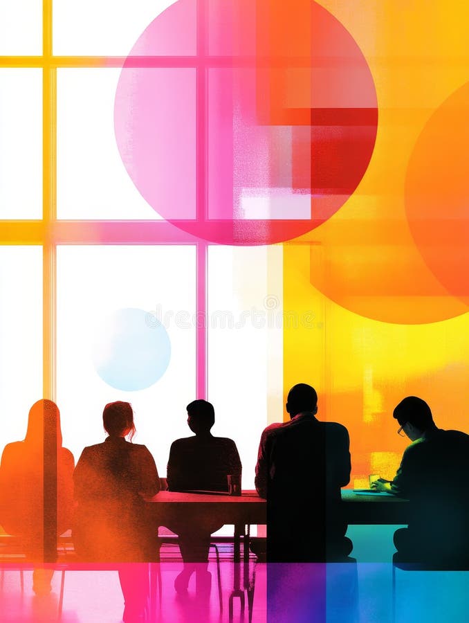 Vibrant Visions a Group Collaboration Symbolizing Teamwork Innovation ...