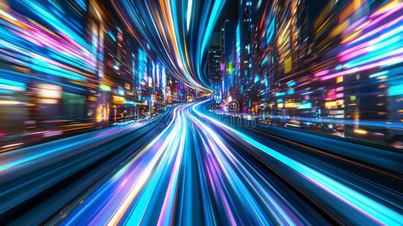 Symbolizing the Technology of High-speed Internet Connection, Shown in ...