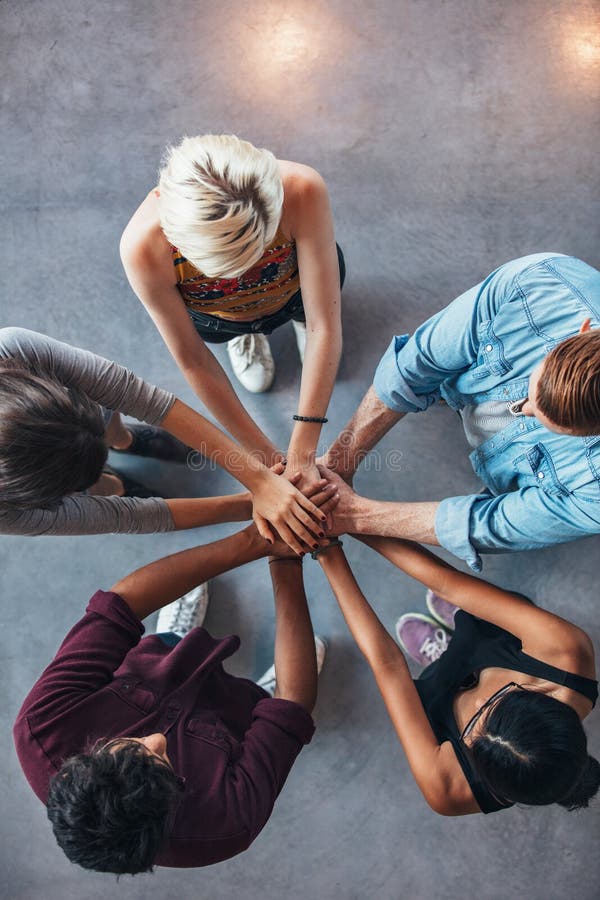 Symbolizing Unity and Teamwork Stock Image - Image of community, high ...