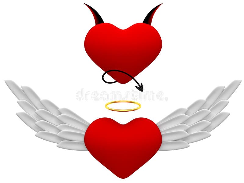 Symbols angel and demon stock illustration. Illustration of angel ...