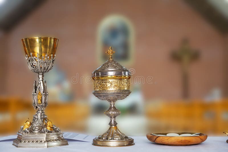 Symbols of Catholic Communion Stock Image - Image of metal, catholicism ...