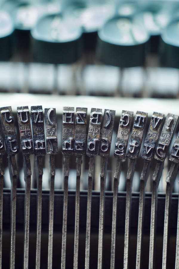Symbols Characters on Old Typewriter Machine Close Up Stock Image ...