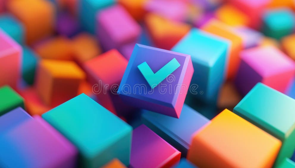 Symbols of Checkmarks and Tick Marks are Displayed in the Render Stock ...