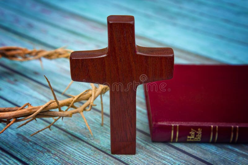 Symbols of Christianity stock photo. Image of thorns - 96895438