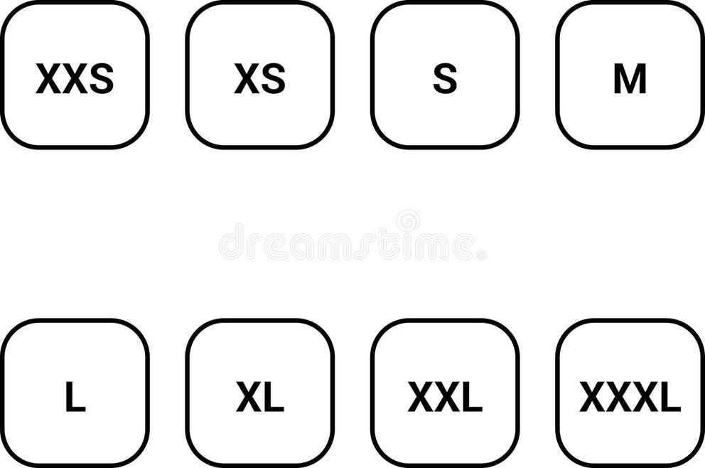 Symbols of Clothing Size Icon Stock Vector - Illustration of large ...