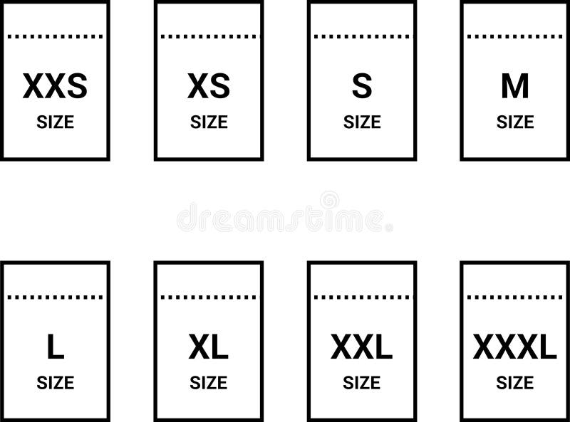 Symbols of Clothing Size Icon Stock Illustration - Illustration of ...