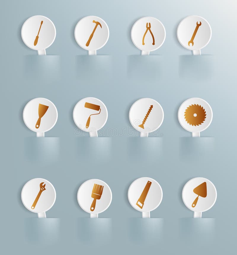 Symbols collection tool stock vector. Illustration of occupation - 50504180