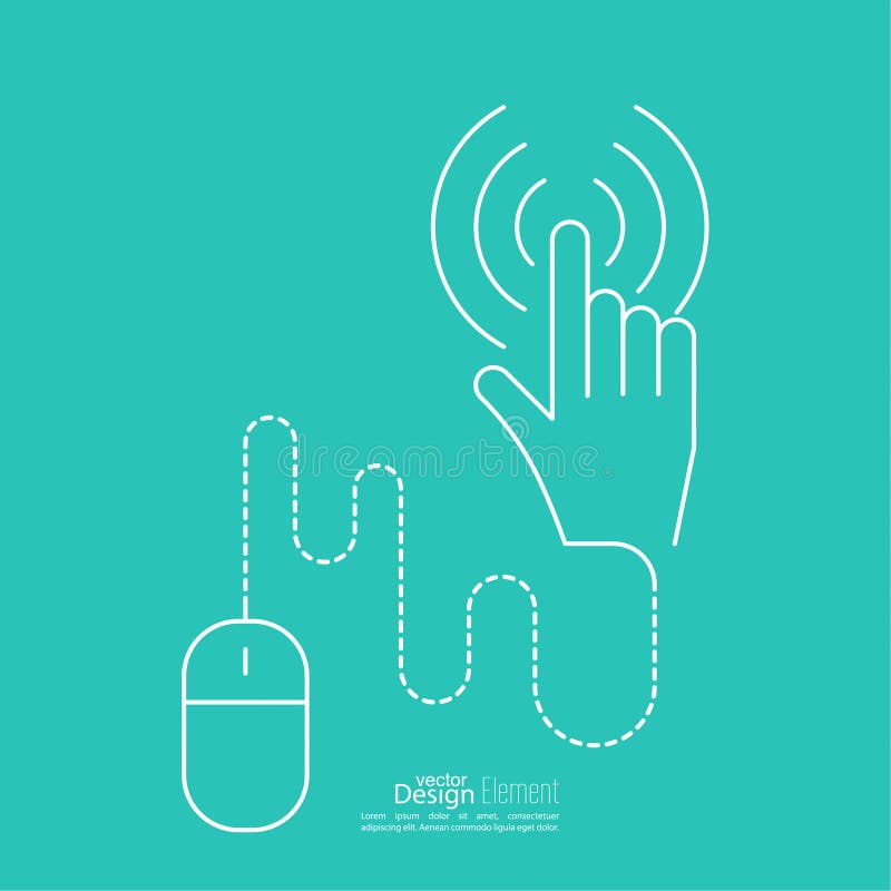 Symbols of computer mouse stock vector. Illustration of input - 55452416