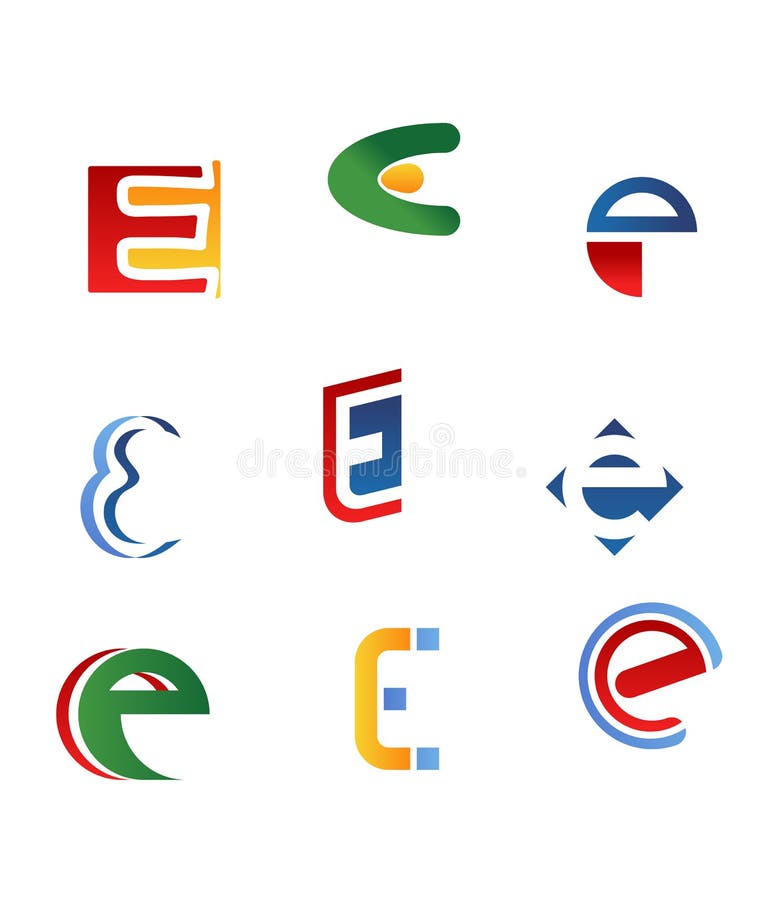 Letter E Logo stock vector. Illustration of brand, communication - 22214533