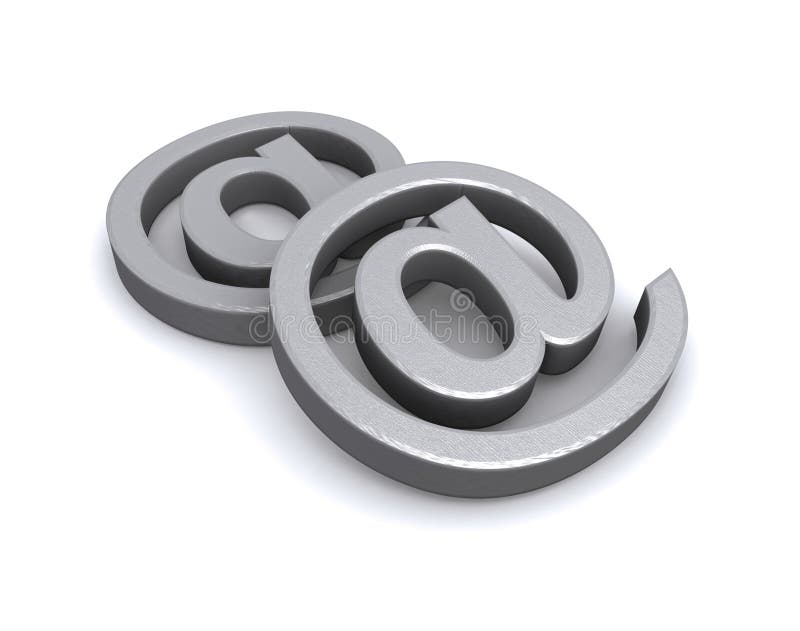 At symbols for email stock illustration. Illustration of white - 19852254