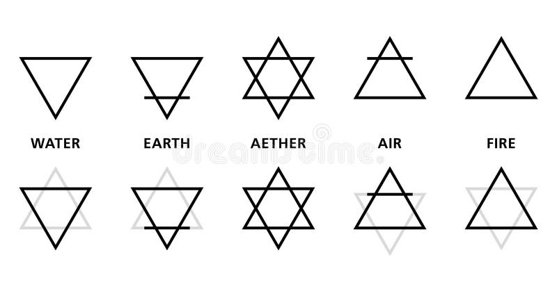 Symbol for Aether, a Hexagram and Star of David, with a Dot in the ...
