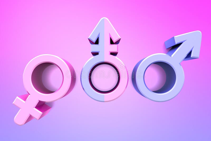 Venus And Mars Signs Symbols Of Gender Concept Design 3d Illustration