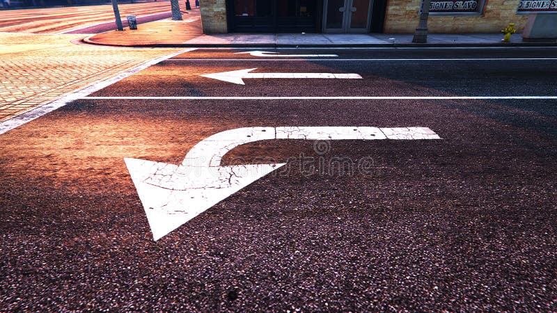 Symbols on the Ground on Every Road in the World Stock Image - Image of ...