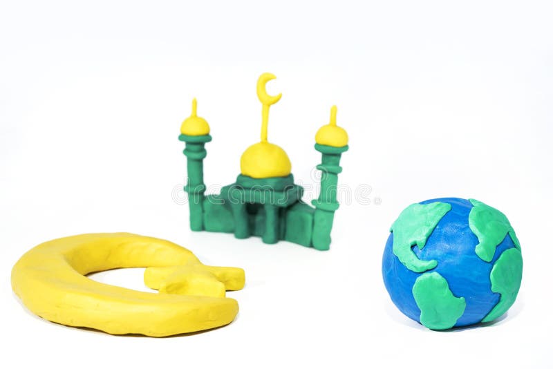 Symbols of Islam. Objects Made from Play Clay Stock Photo - Image of ...