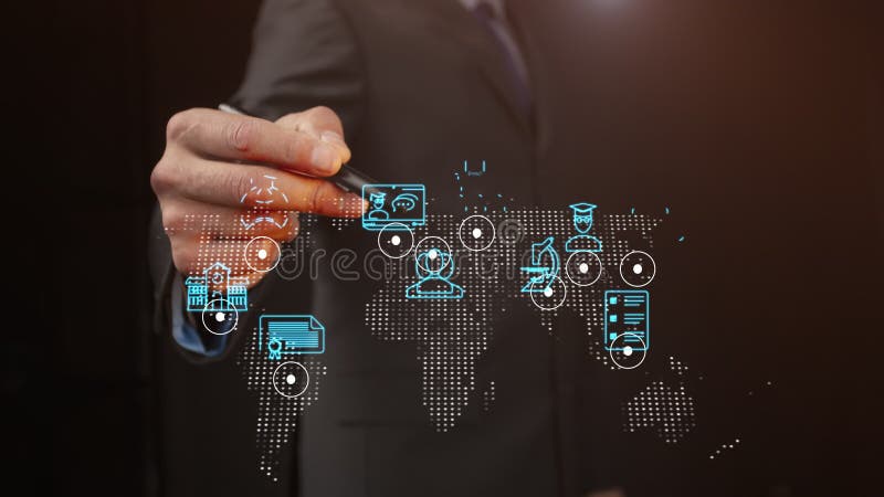 Symbols of the Location and Content of Education with Dots and ...