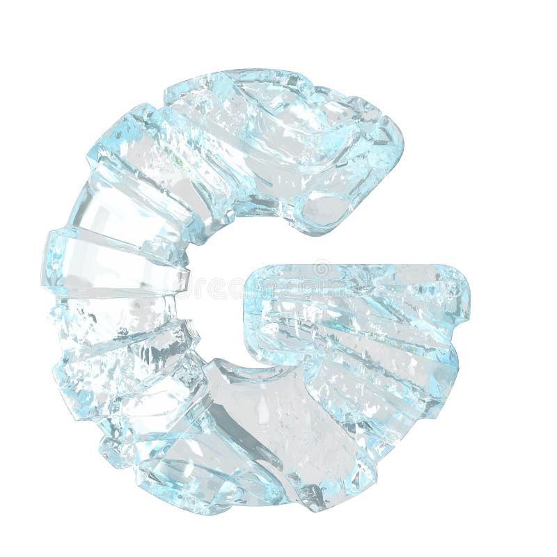 Symbols Made of Broken Ice. Letter G Stock Vector - Illustration of ...