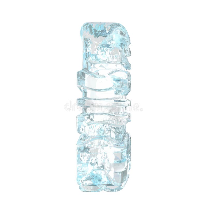 Symbols Made of Broken Ice. Letter I Stock Vector - Illustration of ...