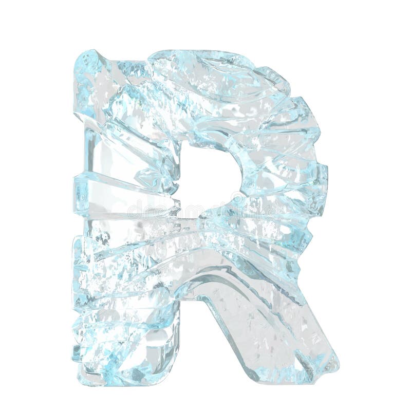 Symbols Made of Broken Ice. Letter R Stock Vector - Illustration of ...