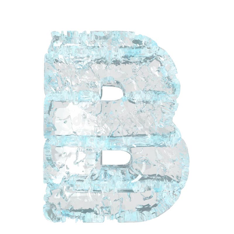 Symbols Made of Ice. Letter B Stock Vector - Illustration of abstract ...