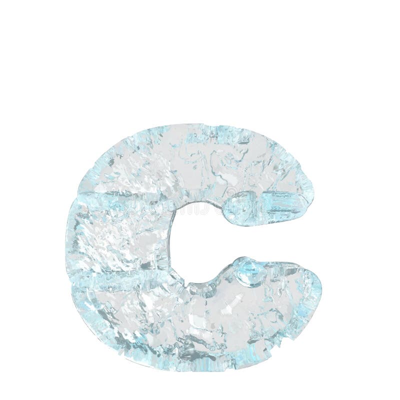 Symbols Made of Ice. Letter C Stock Vector - Illustration of season ...