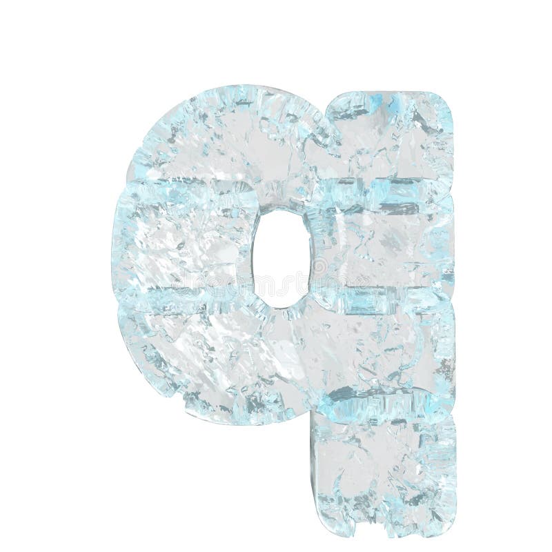 Symbols Made of Ice. Letter Q Stock Vector - Illustration of frozen ...