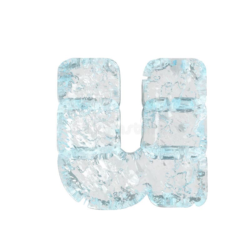 Symbols Made of Ice. Letter U Stock Vector - Illustration of year, text ...
