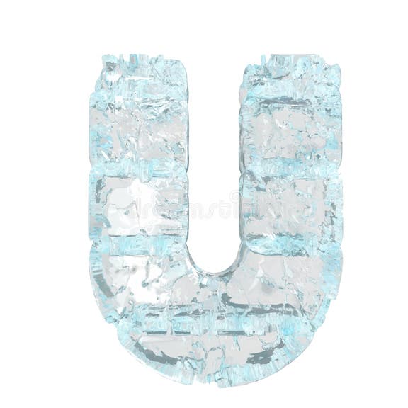 Symbols Made of Ice. Letter U Stock Vector - Illustration of year, cold ...