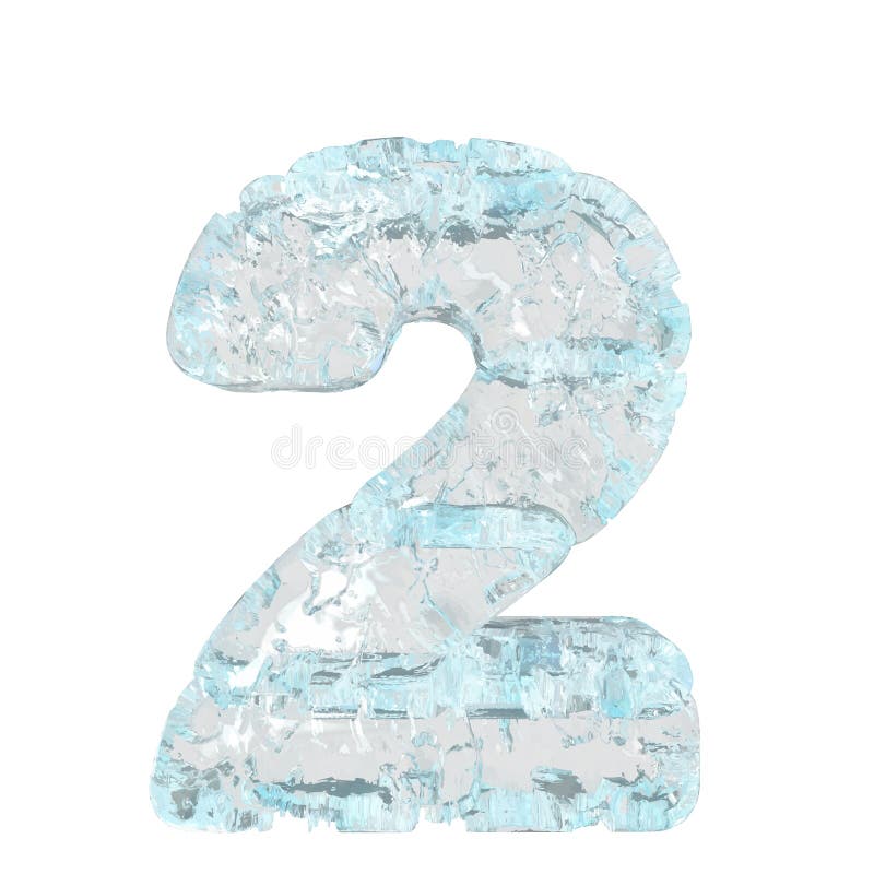 Symbols Made of Ice. Number 2 Stock Vector - Illustration of abstract ...