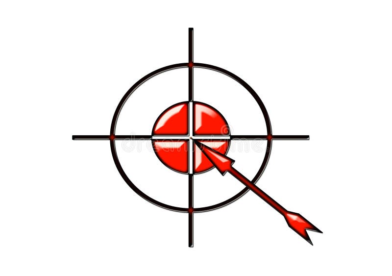 Symbols and Marks the Target and the Arrow Stock Illustration ...