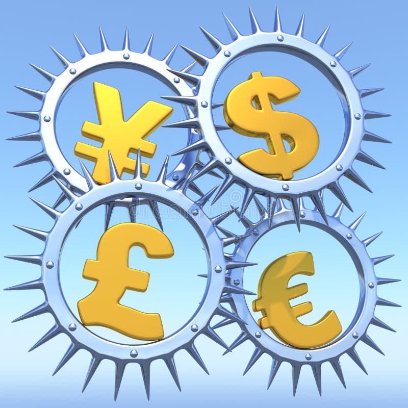 Symbols of money stock illustration. Illustration of economics - 23882783