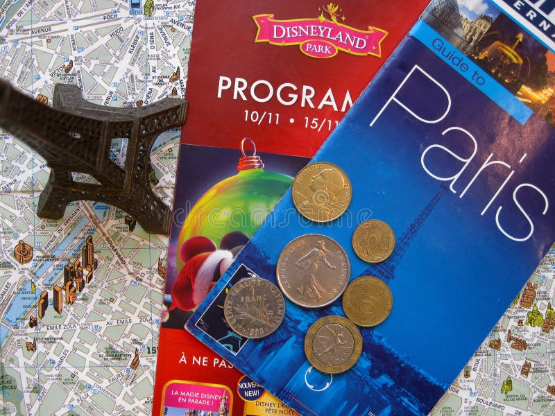 Paris Theme. France Symbols Flat Layout Background Editorial Stock ...