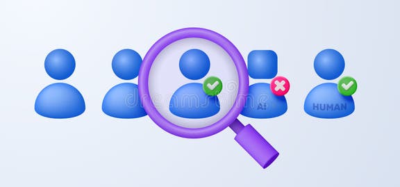 Symbols of a Person Under a Magnifying Glass. Concept of Definition and ...