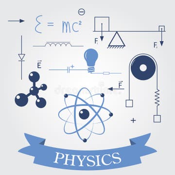 Symbols of physics stock vector. Illustration of concept - 30114404