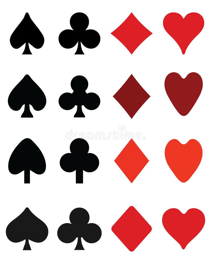 Symbols on playing cards stock illustration. Illustration of gaming ...