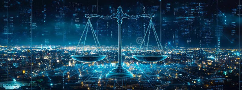 Symbols Showing the Interfaces between Law and Digital Technology Stock ...