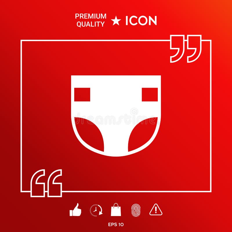 Nappy symbol icon stock vector. Illustration of diaper - 109669284