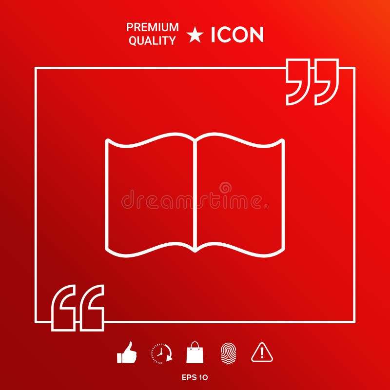 Open book symbol icon stock vector. Illustration of press - 109669404